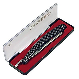 Gold Dollar Shaving Cut Throat Straight Razor Color Silver and Black