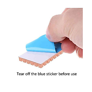 Easycargo M.2 2242 Heatsink Kit, High Performance Copper Heat Sink + Pre-applied 3M 8810 Thermal Conductive Tape for cooling mSATA M.2 2242 SSD Mini-SATA Solid State Disk NGFF 40mm x 26mm x 4mm