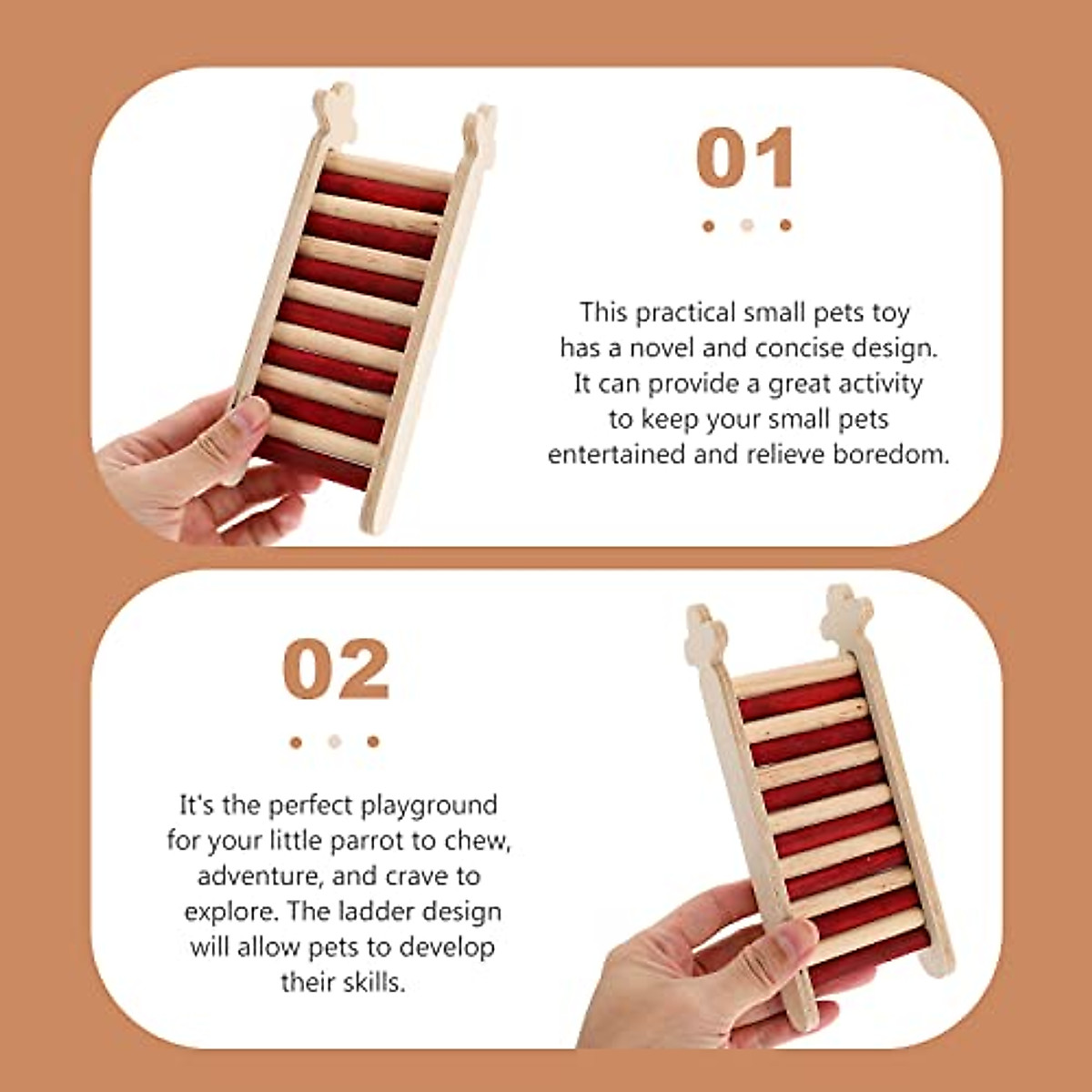 LUOZZY Hamster Nest Ladder Multi-Function Stand Attic Syrian Hamster Toy Cage Landscape Supplies