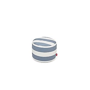 Fatboy Point Outdoor Pouf Ottoman, Stripe Ocean Blue, Small