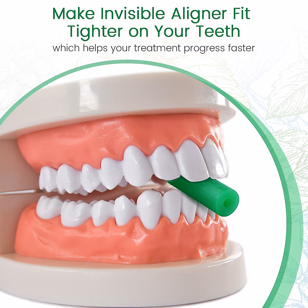 Aligner Chewies for Invisalign Aligners - Mint Scented (20Pcs Chewies) and 2 Aligner Removal Tools