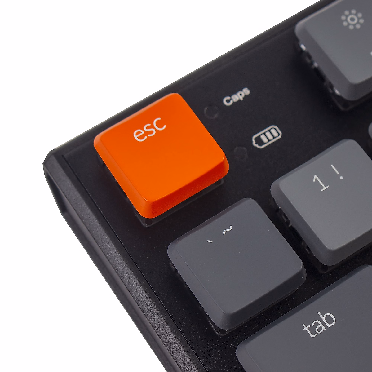 Keychron K1, Tenkeyless Layout 87 Keys Ultra-Slim Bluetooth Wireless/USB Wired Mechanical Keyboard with Low-Profile Gateron Red Switch White LED Backlight Compatible with Mac Windows-Version 5