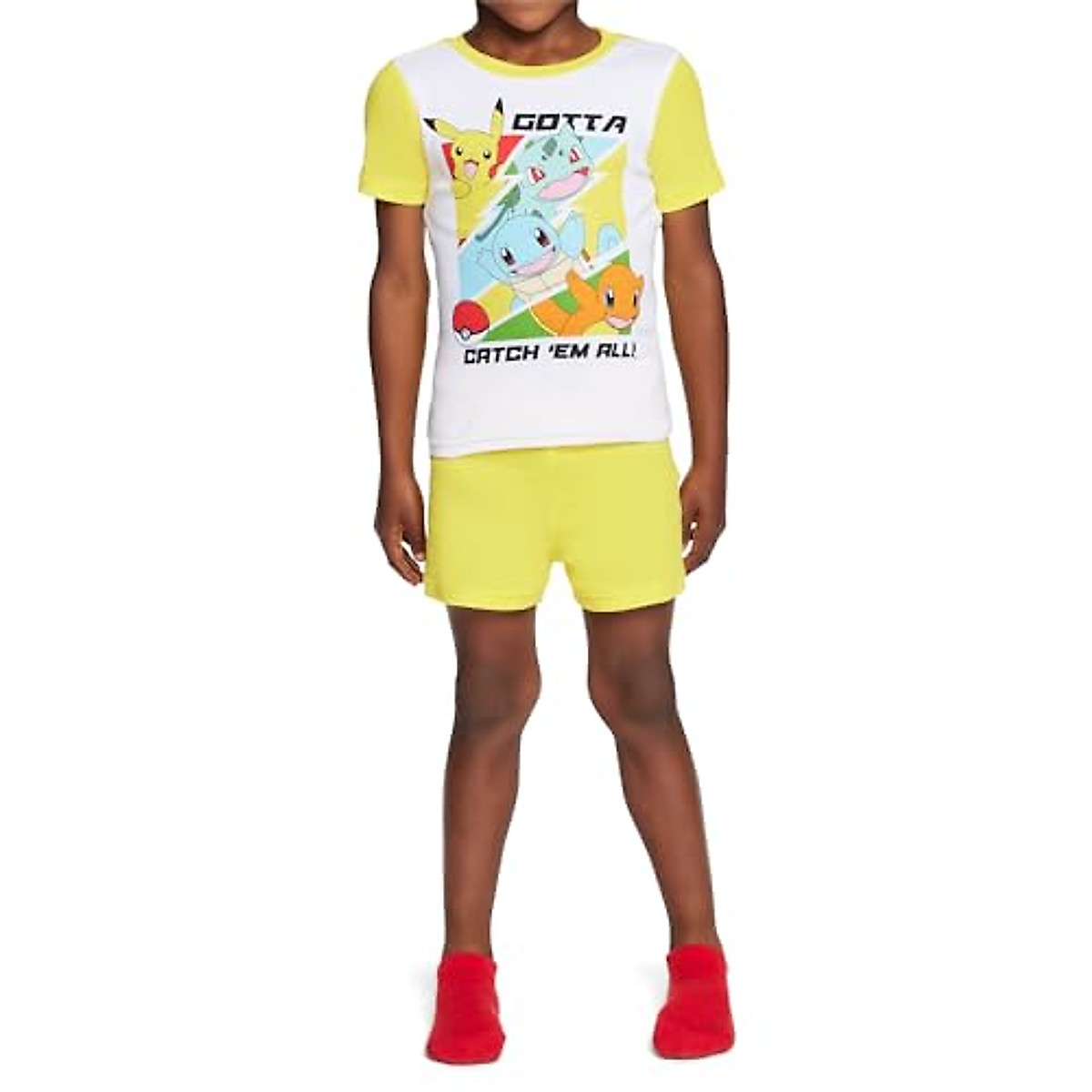 Pokemon Boys' 6-Piece Snug-Fit Cotton Pajamas Set, Poke Treasure, 10