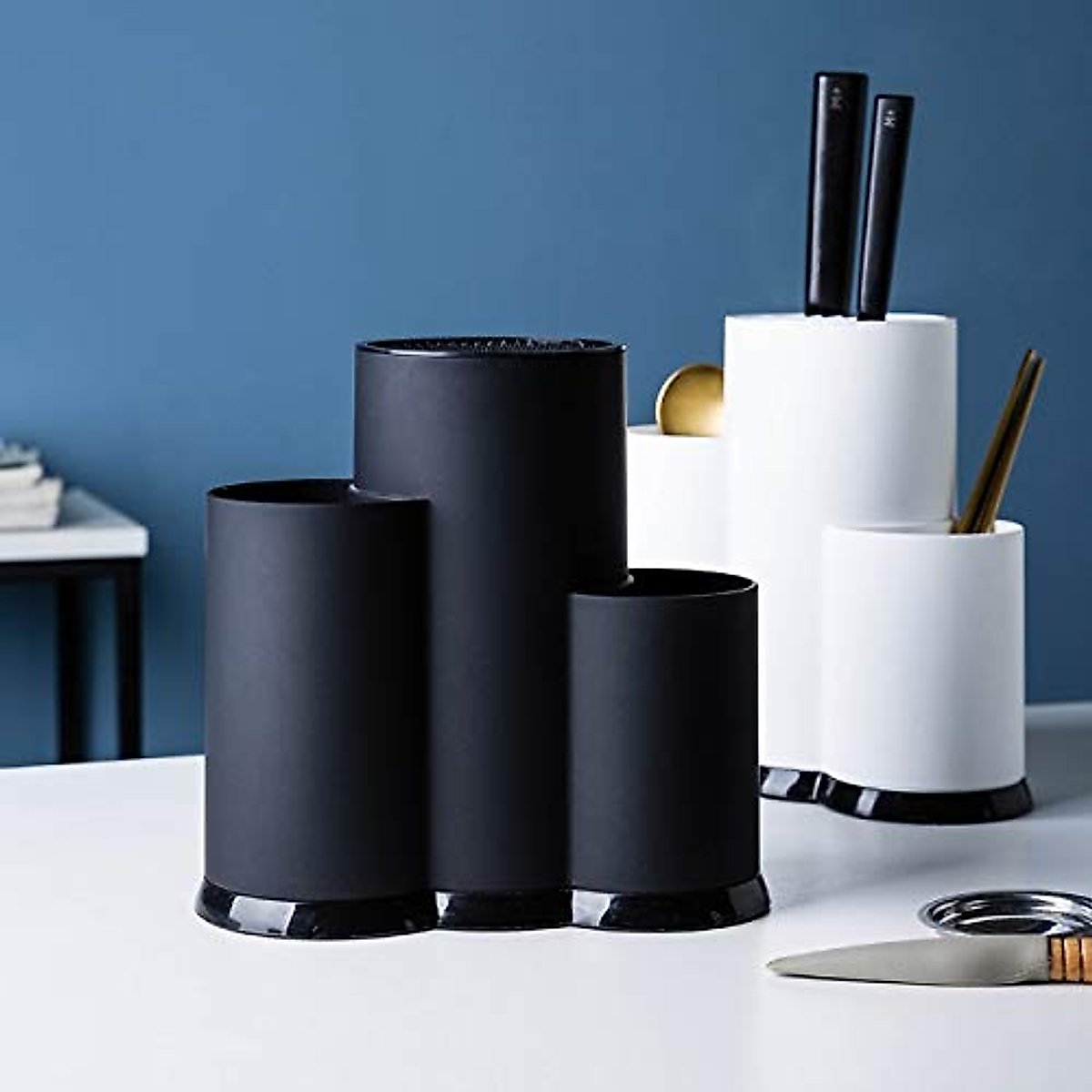 CZDYUF Multi-Function Utensil Holder Knife Block PP Flatware Drainer Storage Box Spoon Fork Kitchen Organizer Rack (Color : E)