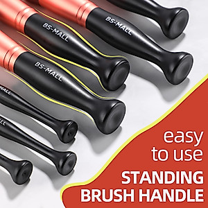 BS-MALL Makeup Brushes Stand Up Premium Synthetic Foundation Powder Concealers Eye Shadows (14Black)