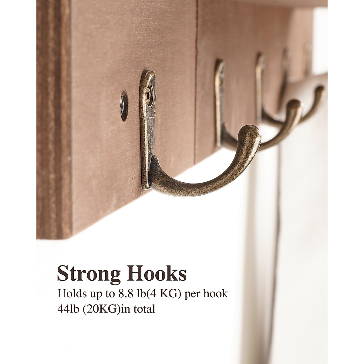 Cowboy Hat Holder for Wall with Shelf and 5 Hooks Western Cast Iron Hat Rack Rustic Wood Cowboy Hat Hanger for Entryway Closet Western Wall Decor Hat Hooks 25.6x11.8x6.5 in Men's Christmas Gift