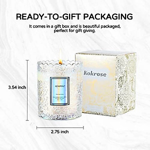 Kokrose Scented Candle Gifts for Women,Natural Soy Wax Candle Gifts,8 oz Scented Candle for Home Scented (Peach Oolong)