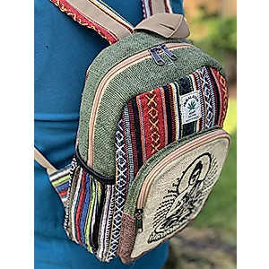 Unique design Himalaya Hemp Backpack Small Backpack Hippie Backpack Festival Backpack Hiking Backpack 100% Hemp|100 VEGAN| FAIR TRADE | Handmade with Love.