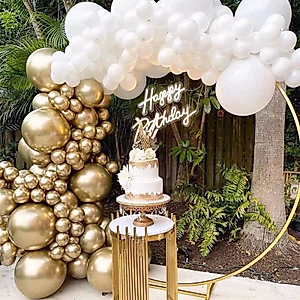 Gold Metallic Chorme Balloons Latex Party Balloons - 20 Pack 18 Inch Big Gold Balloons Large Round Helium Balloons for Baby Shower Wedding Graduation Birthday Gold Themed Party Decorations