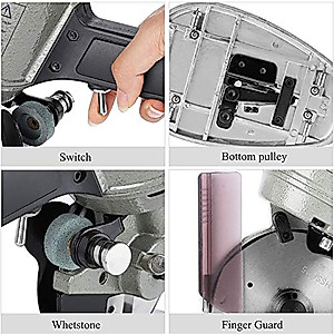 CGOLDENWALL YJ-125A Octagonal Electric Fabric Cutter Cloth Cutting Machine Electric Scissors for Cloth Textiles Paper Leather Rubber and Carpet With Sharpening Device & Blade Diameter 125mm 110V