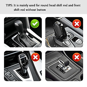 SSNNUU 2PcsSilicone Car Gear Shift Cover,Anti-Slip Automatic Gear Shift Knob Stick Protector for Man&Women Car Decor,Universal Interior Car Accessories for Car SUV Truck (Black), 2.20x1.84x3.15inch
