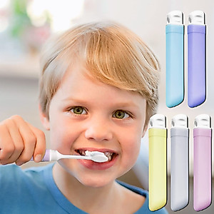 IGOOLEE 15 Packs Colourful Folding Toothbrush Bulk Portable Folding Travel Toothbrush with Containers for Travel Camping Business Trip