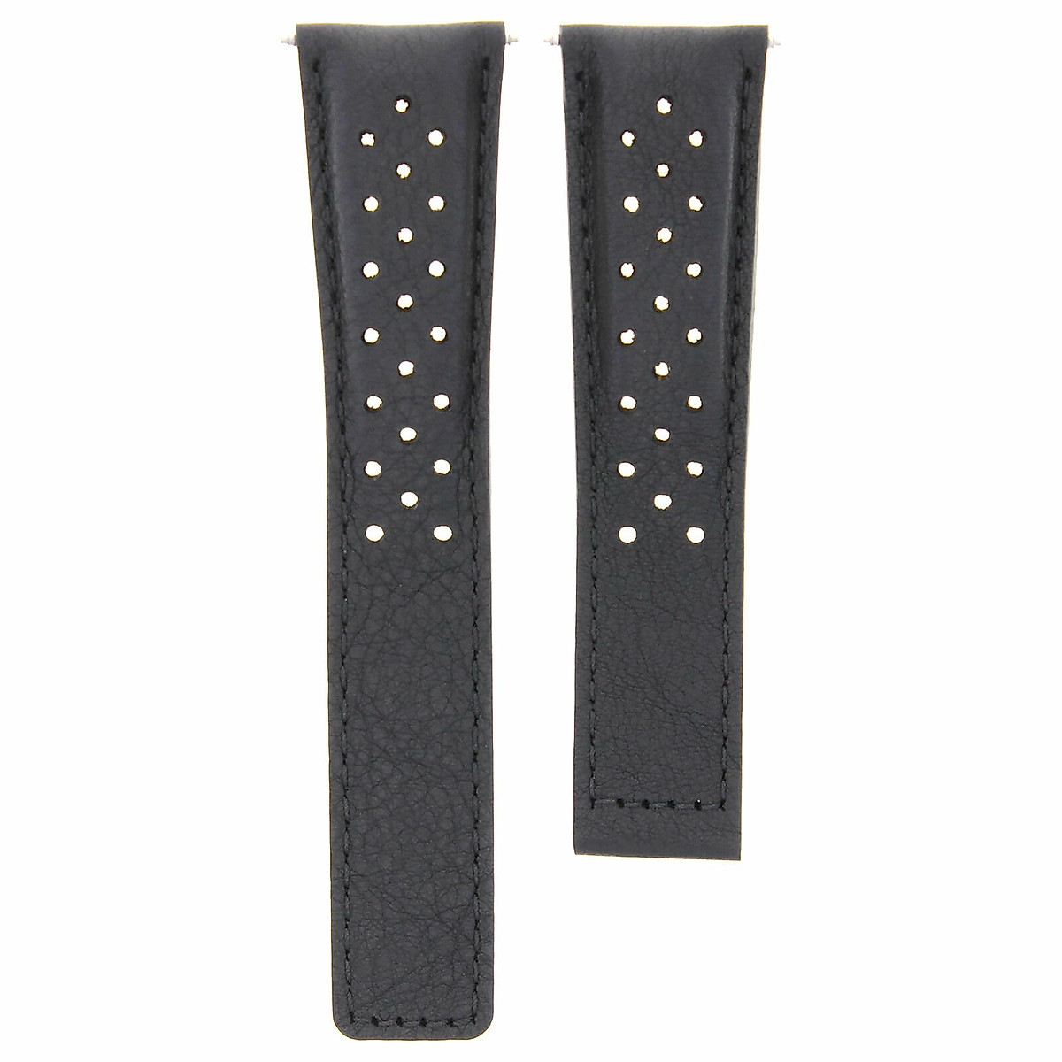 Ewatchparts Leather Watch Band Strap 20mm Compatible With Tag Heuer Carrera CV2010 Black Clasp FC-5037-39