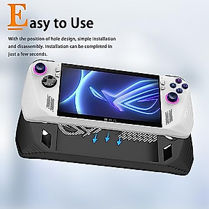 Miimall Compatible for ROG Ally Case, Asus Ally Silicone Case, Anti-Fingerprint Shock-Absorption Anti-Scratch Soft Silicone Skin Cover Protector Case for Asus ROG Ally Handheld 2023 Accessories-Black