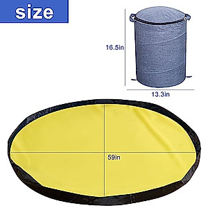 YUTBES Toy Box and Game Pad,Kids Toy Storage Organizer,Toy Storage Basket With Lid,Suitable for Toys With Building Blocks Building Materials or Other Similar Styles - blue