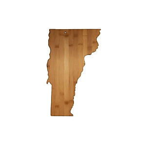 Vermont Premium Organic Bamboo Cutting Board State Shaped Charcuterie Butter Board