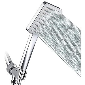 GRICH High Pressure Shower Head with Handheld, 6 Spray Modes/Settings Detachable Shower Head with Stretchable 59" 304 Stainless Steel Hose and Multi Angle Adjustable Shower Bracket