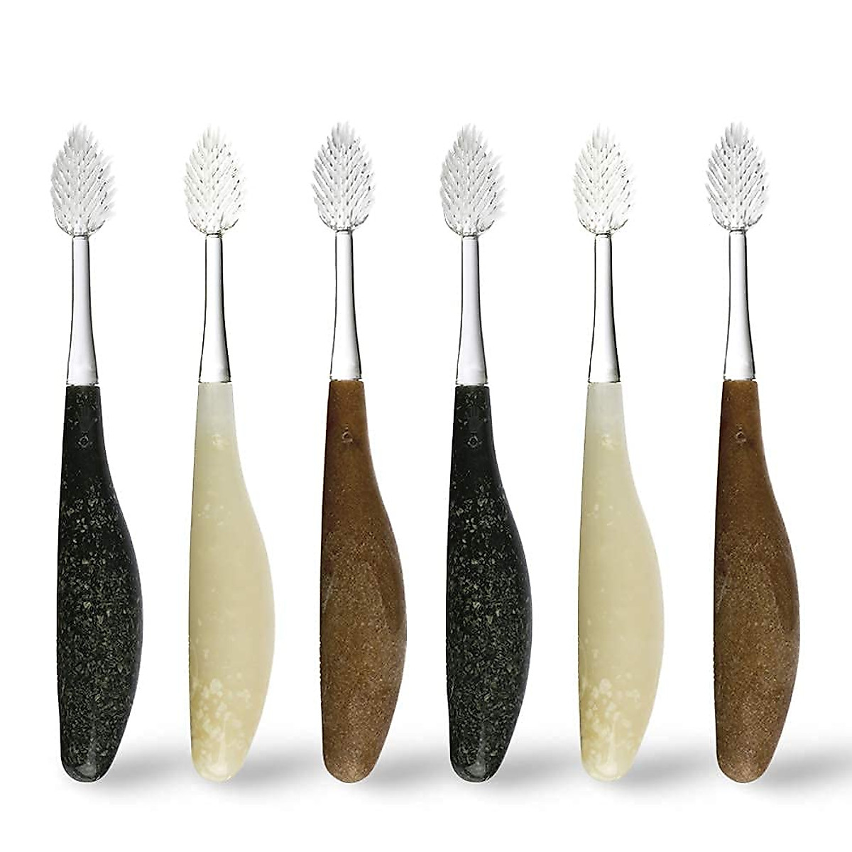 RADIUS Toothbrush Source Floss Brush BPA Free & ADA Accepted Improve Gum Health & Reduce Gum Issues - Super Soft - Assorted Colors - Pack of 6