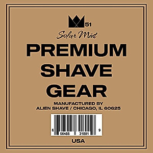 Alien Shave Shaving Soap For Men & Women (Solar Mint). Powered with Coconut Oil and Glycerin. 4.25 oz (1-Pack)