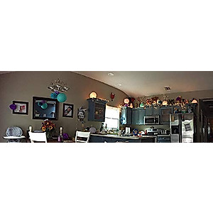 Furuix Mermaid Party Decorations /Under The Sea Party 16pcs Teal Lavender Purple Tissue Paper Pom Pom Paper Lanterns for Birthday Decor Mermaid Baby Shower Decorations Mermaid Party Supplies