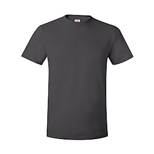 Hanes Men's Big and Tall Nano Premium Cotton T-Shirt (Pack of 2), Smoke Gray, 3X-Large