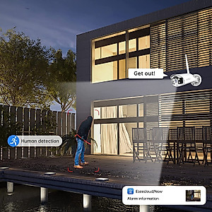 JOOAN 3MP Security Camera System Wireless,8CH NVR 1296P Security System(Clear than 1080P) with Audio,Great Night Vision, Motion Detection Email Alarm