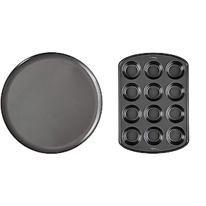 Wilton 14-inch Pizza Pan and 12-Cup Muffin Pan Bakeware Set