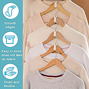 Clothes Hanger Connector Hooks 100 PCS, Hanger Extender Clips, Thicken, Load 30 Pounds,Cascading Hangers Space Saving Organizer for Heavy Duty Clothes Closet Plastic Mini Cascading Connection Hooks