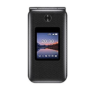 ZTE Cymbal U 2020 (8GB) 2.8" Minimalist Flip Phone, No WiFi/Internet, All Day Removable Battery, GSM Unlocked 4G Volte (T-Mobile, Metro, Global) US Model (32GB SD, Black) Renewed