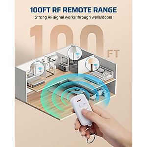 DEWENWILS Indoor Remote Control Outlet, Wireless Remote Light Switch, No Interference Remote Outlet Switch, No Wiring, 15A/1875W, 100ft RF Range, Compact Design, Programmable
