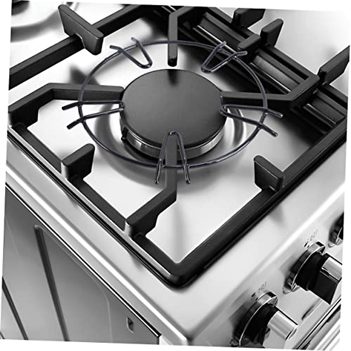 VILLCASE Shelf for Stove Iron Shelf Brackets Tool Stand 4pcs Non- Pot Rack Wok Accessories Gas Stove Support Gas Stove Accessory Black Iron Gas Stoves Tool Pan Holder Oven Accessories