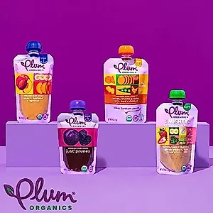 Plum Organics | Stage 2 | Organic Baby Food Meals [6+ Months] | Sweet Potato, Apple & Corn | 4 Ounce Pouch (Pack Of 6) Packaging May Vary