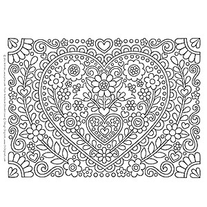 Notebook Doodles Love: Coloring & Activity Book (Design Originals) 32 Sweet Designs with Hearts, Rainbows, Quotes, and More, on Thick Perforated Paper - Beginner-Friendly, Uplifting Art Activities