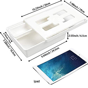 Ochine Under Desk Drawer, Under Desk Storage, Under Desk Pencil Drawer Organizer, Under Table Storage, Adhesive Desk Drawer, Attachable Desk Drawer for Office/Desk/School/Kitchen, 7103 inch