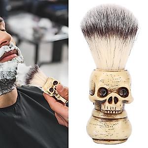 Dioche Men's Beard Shaving Set, Stainless Steel Shaving Bowl and Brush, Hair Shaving Brush and Mug Set for Men, Use for Hair Salon and Household