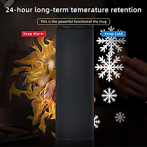 Coffee thermos，Smart water bottle，Hot water thermos，Tea Infuser Bottle ，Smart Sports Water Bottle with LED Temperature Display，Stay Hot for 24 Hrs,Cold for 24 Hrs