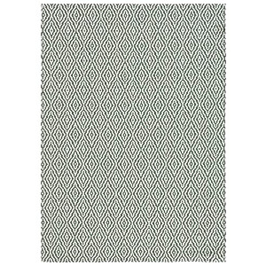 MARTHA STEWART Collection by SAFAVIEH 4' x 6' Green/Ivory MSR484Y Contemporary Geometric Cotton Area Rug