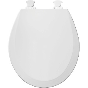 Bemis 500EC-062 is a Round Molded Wood Toilet Seat Closed Front - with Cover with a Ice Gray Finish