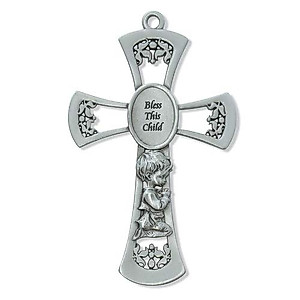 McVan 6" Pewter Baby Boy Cross