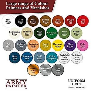 The Army Painter Color Primer Spray Paint, Uniform Grey, 400ml, 13.5oz - Acrylic Spray Undercoat for Miniature Painting - Spray Primer for Plastic Miniatures