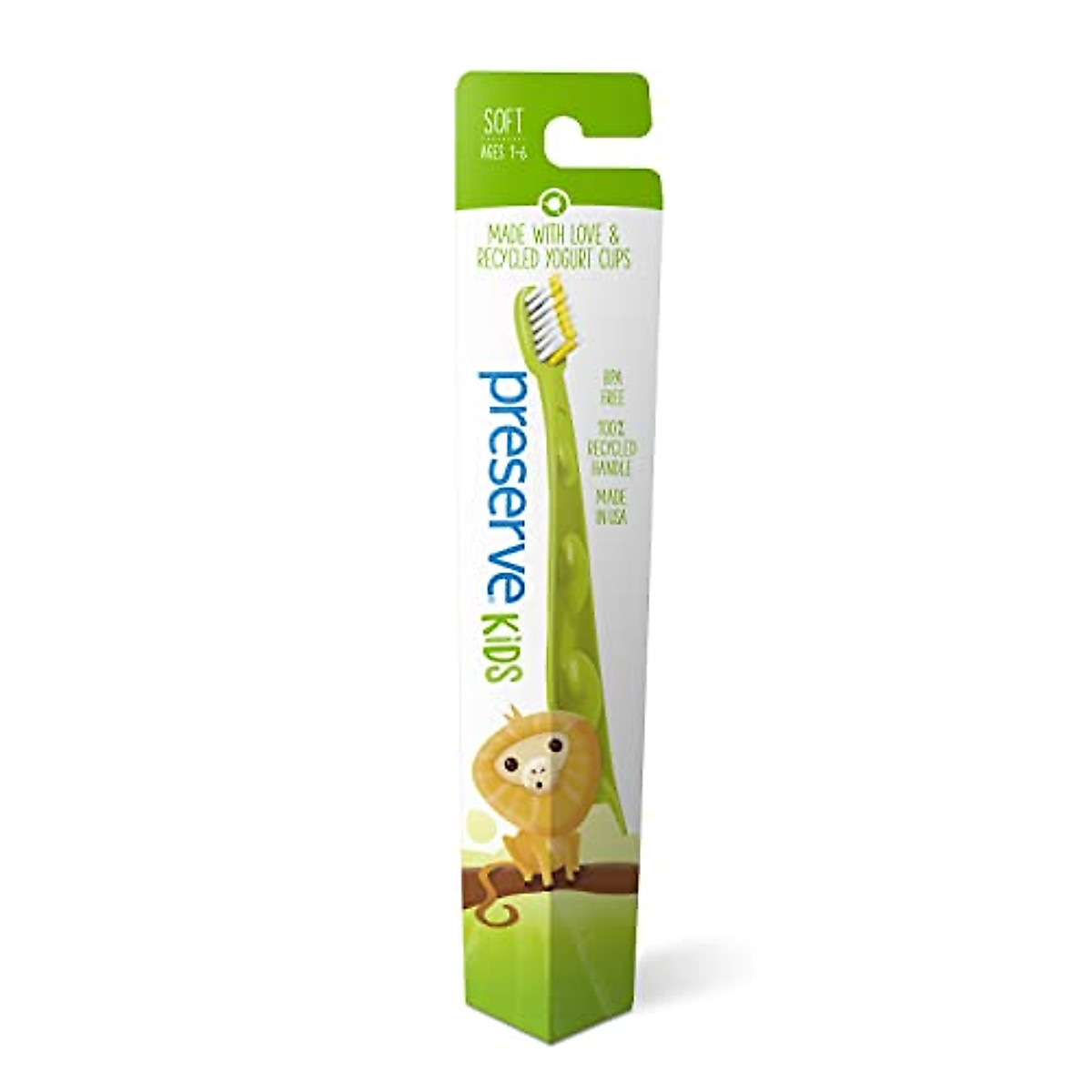 Preserve Kids Toothbrush, Soft Bristles, (Pack of 6)