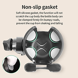 YEEJA 2in1 Stroller Accessories Bottle Holder with Phone Holder.Multiple uses Such as Phone Holder for Bike，Bike Cup Holder，Wheelchair Accessories.