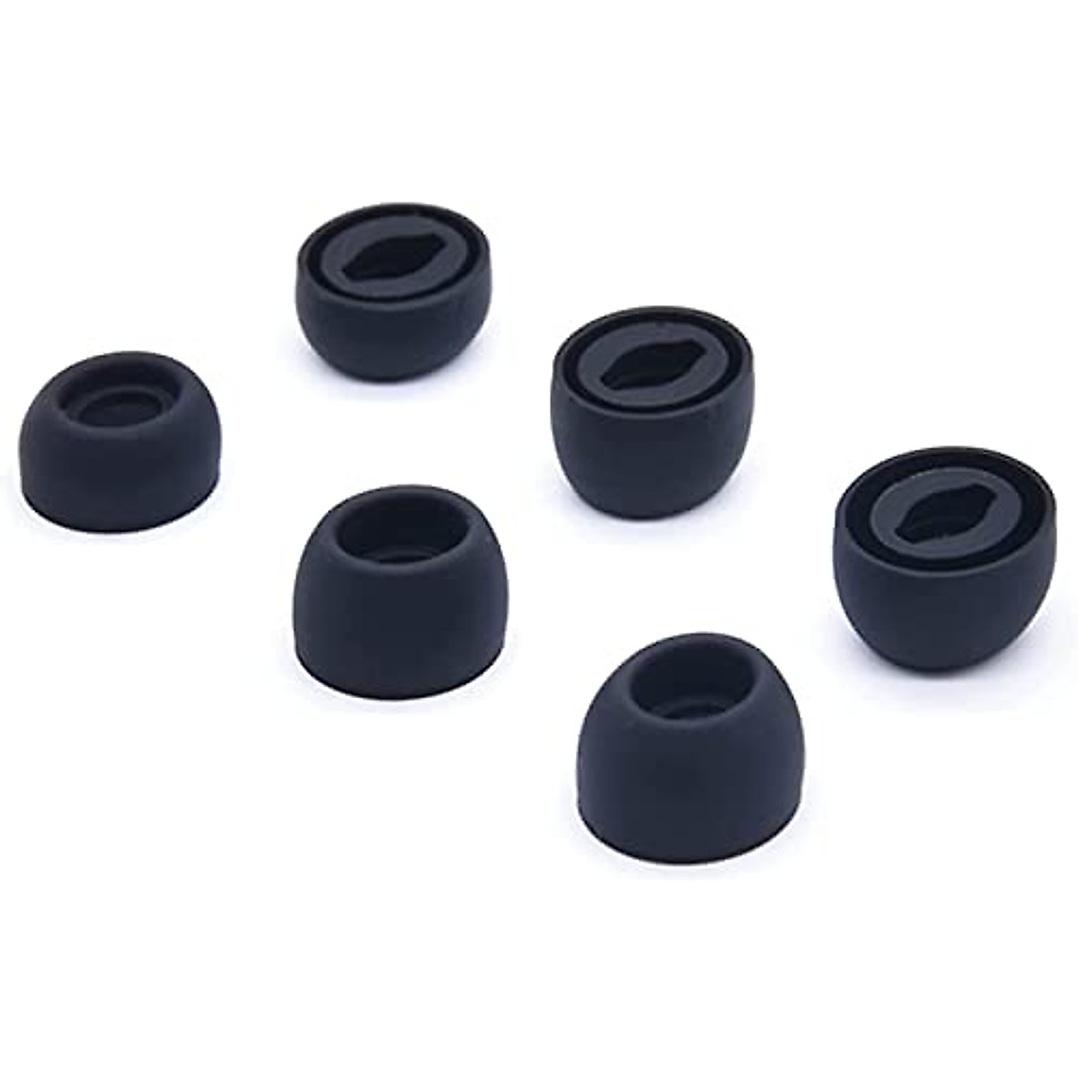 Adhiper Silicone Earbuds Replacement Buds Pro Earbuds Earmuffs Compatible for Samsung Galaxy Buds Pro Earplugs-fit in The Charging case, Noise-Reducing Non-Slip Silicone Earplugs with Filter (Black)