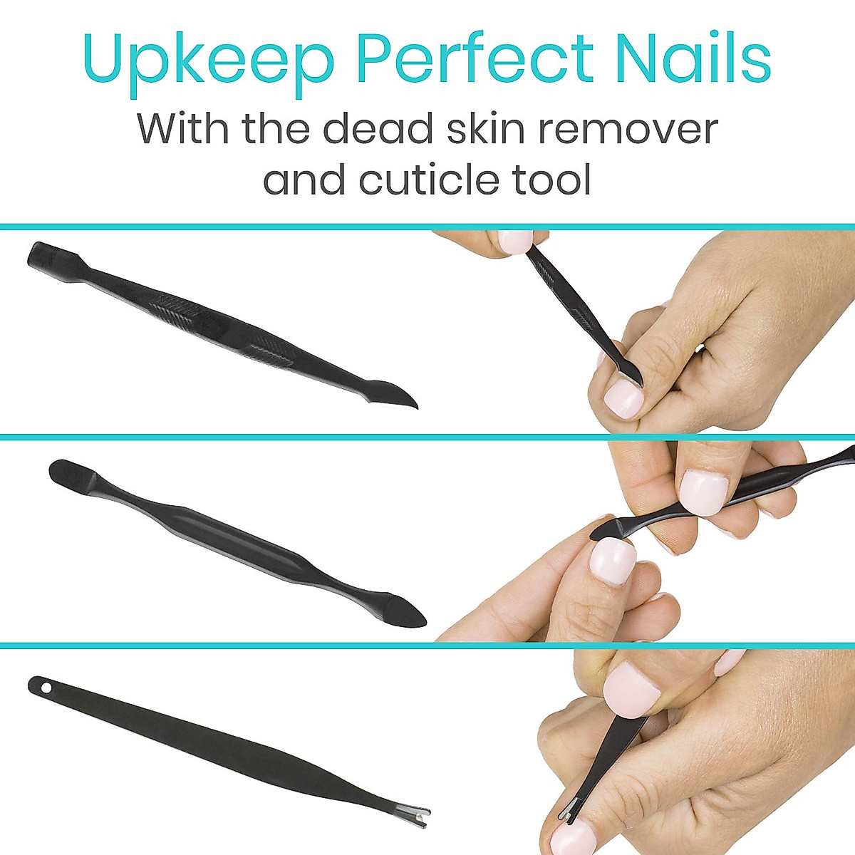 Vive Nail Clipper Set (15 Piece) - Manicure Repair Tools for Grooming, Pedicures, Toe Care, Women, Men, Girls - with Fingernail File, Clipper, Cuticle Trimmer, Tweezers, Ear Pick - for Travel, Home