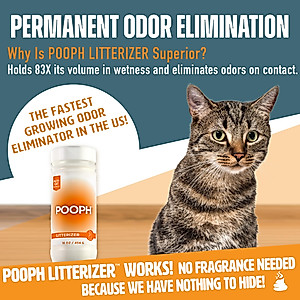 POOPH Litterizer - Litter Box Civilizer, 16oz - Dismantles Odors on a Molecular Basis, Freshener, Eliminator, Urine, Pee, Deodorizer, Fresh, Clean, Potty, Safe