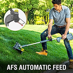 PowerSmart 40V MAX 17-Inch Cordless Lawn Mower & String Trimmer Combo Kit, 4.0Ah Battery and Charger Included (PS76404C)