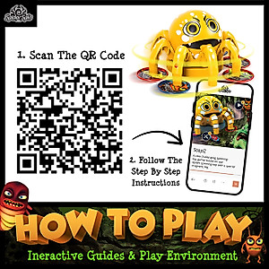 Catchup Toys Spider Spin Game Toy: Kids Magnetic Spin Catch Spider Grabs 10 Added Discs, Choose Cute Evil Design, Multi-Play Levels, STEM, Boys Ages 7+