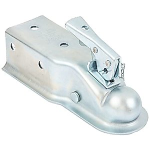Husky 87076 2" Ball 3" Width 6,000 lbs. Straight Coupler with Chain,Grey