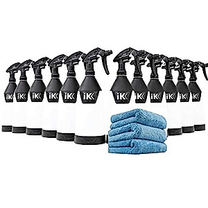 Goizper Group iK Sprayers Multi TR 1 Trigger Sprayer - Acid and Chemical Resistant, Commercial Grade, Adjustable Nozzle, Perfect for Automotive Detailing and Cleaning (Case of 12) Free Towels
