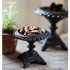 Vixdonos Rustic Pillar Candle Holders Set of 2 Farmhouse Iron Candlestick Holder Garden Decorative Candle Stand Fits for 2 Inches,3 Inches Pillar Candles